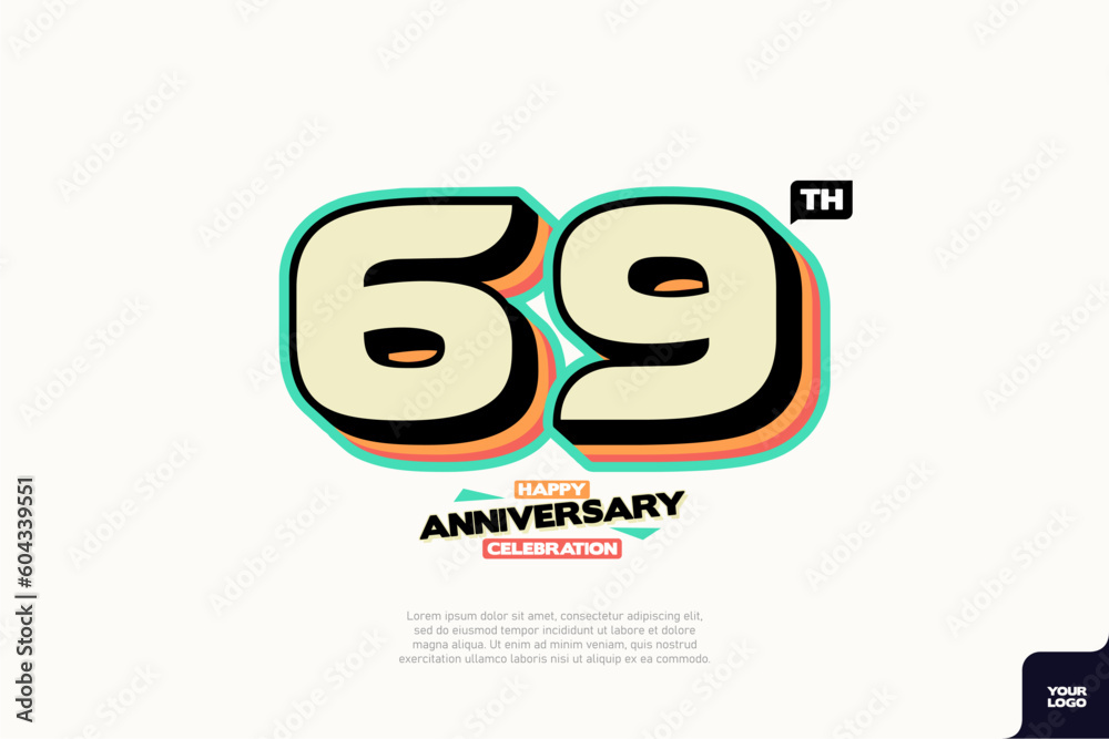 Number 69 logo icon design 69th birthday logo number anniversary 69 ...