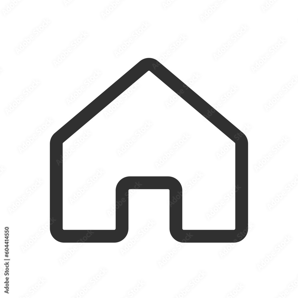 Vetor Minimal modern home, homepage, base, main page, house push button ...