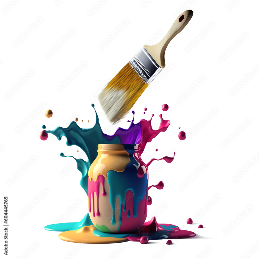 Liquid splash Color design and Paintbrush. Gradient colorful abstract ...