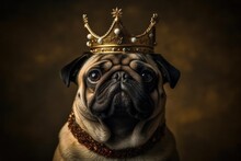 Pug Dog With Crown Free Stock Photo - Public Domain Pictures