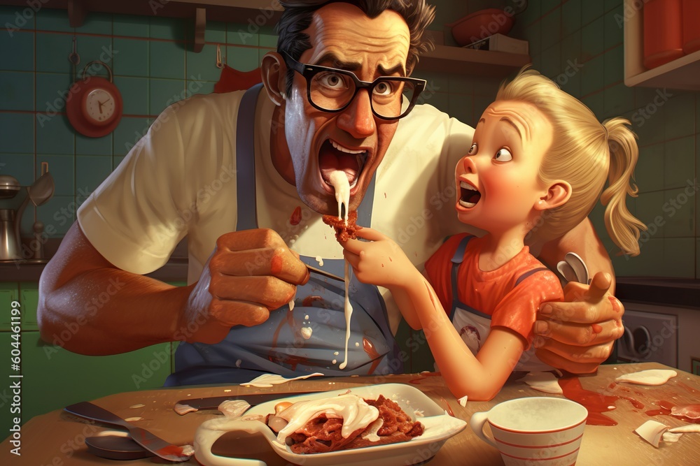 Father's Day illustration and pictures designed to depict father love ...