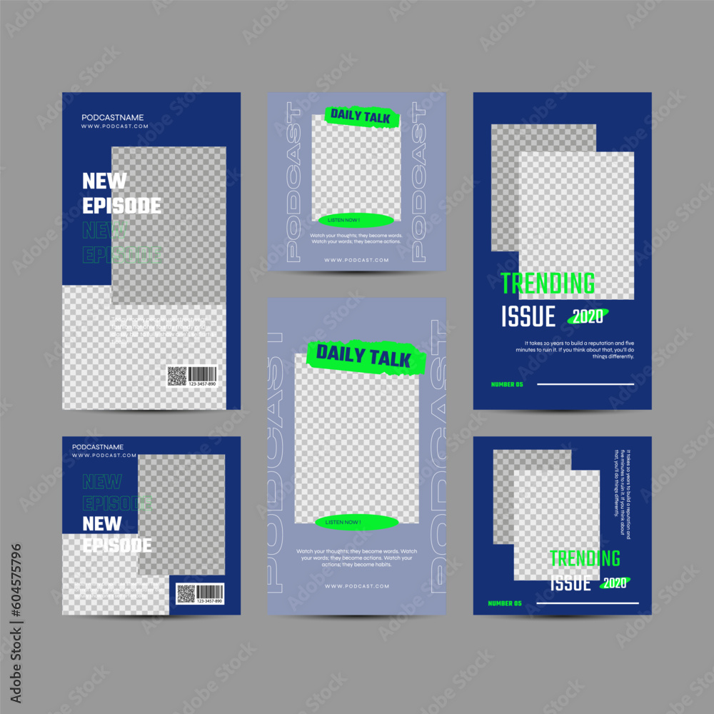 Editable template bundle design with Futuristic streetwear fashion ...