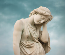 A Sculpture Of A Grieving Woman 08 Free Stock Photo - Public Domain ...
