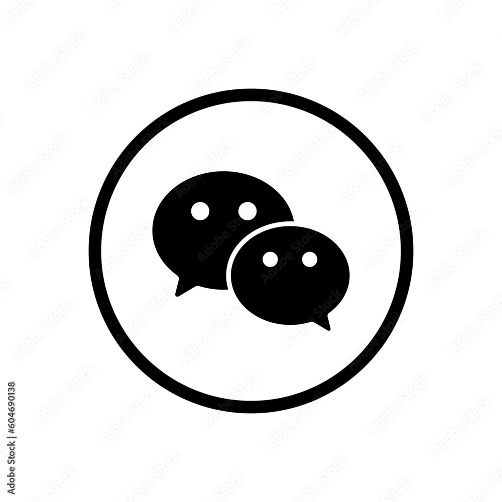 Vector de Stock wechat logo. wechat icon , social media icons. social ...