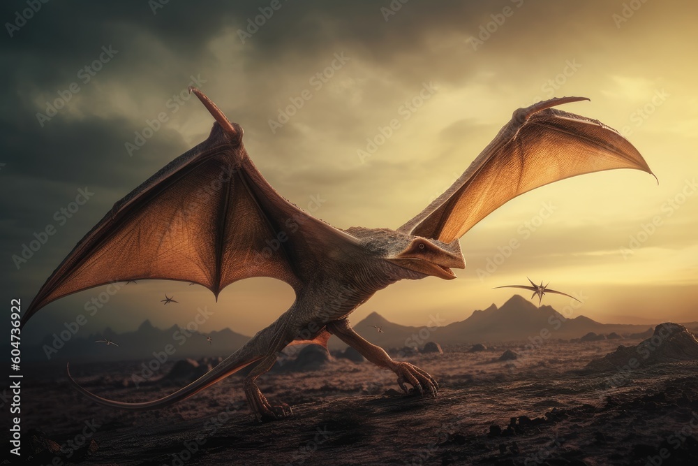 Stock-Illustration „Dinosaurs. Extinct species of animals. Big strong ...