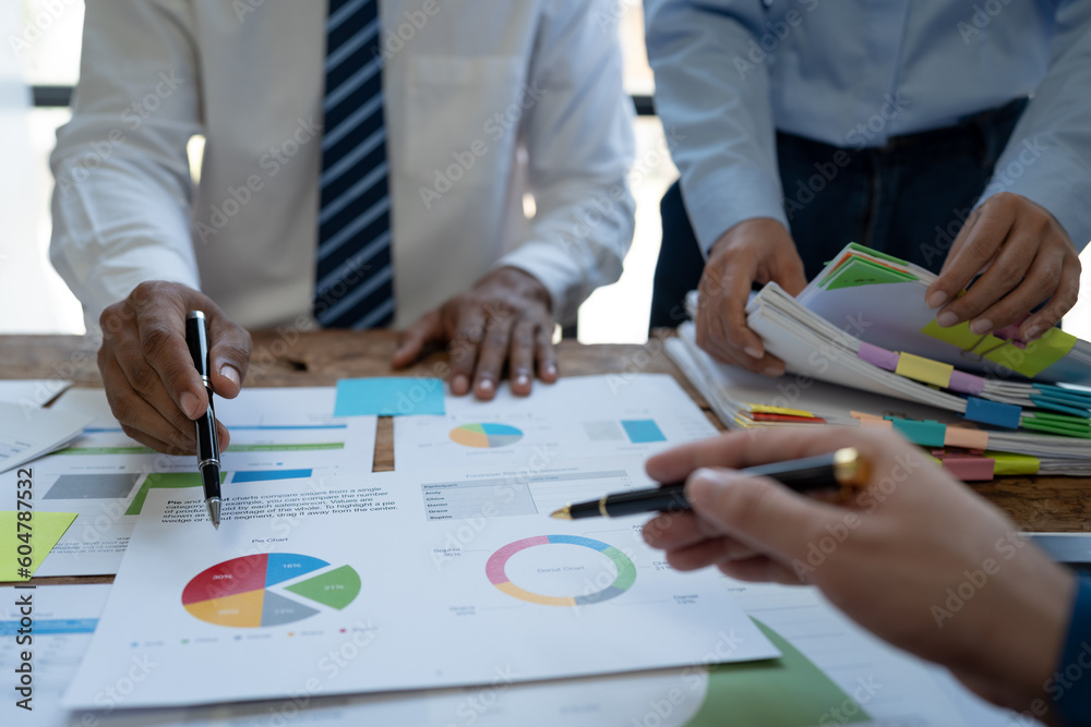 teamwork preparation Find brainstorming papers, share ideas on your desk. In the data taken from ...