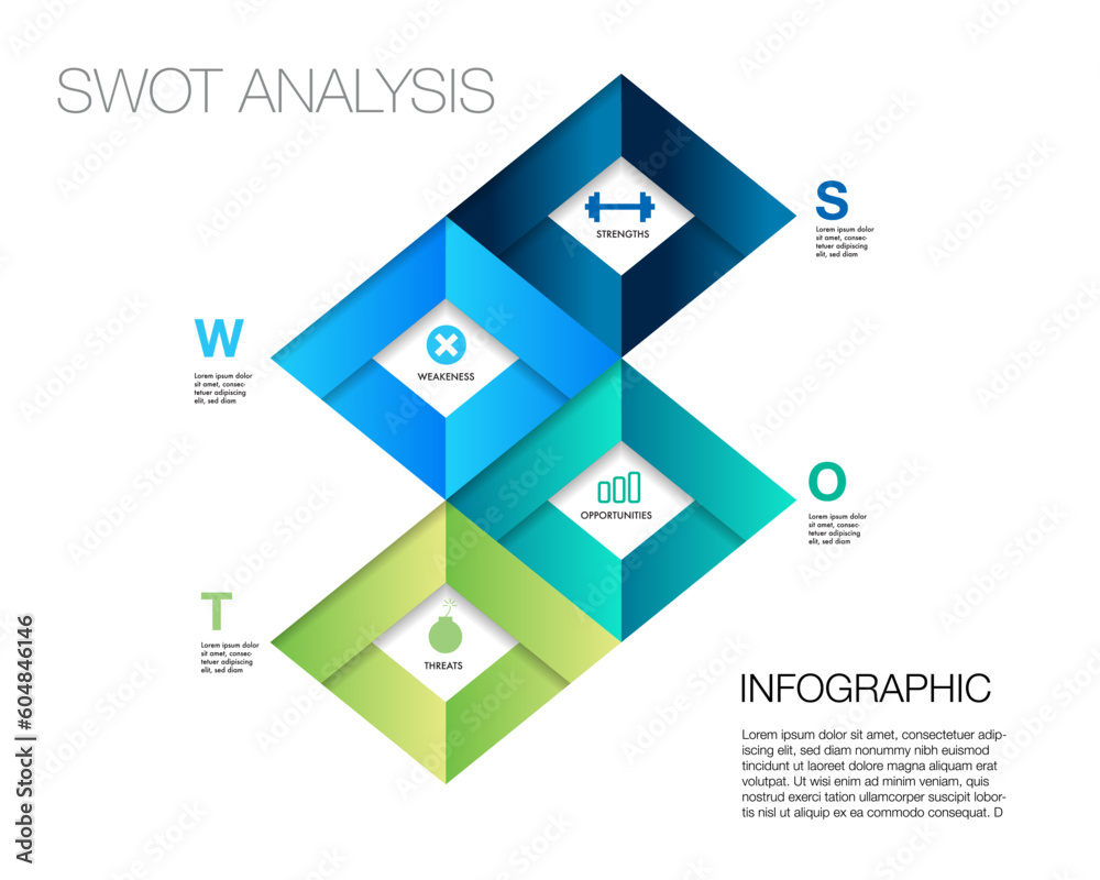 Infographic template for swot analysis for marketing can apply diagram ...