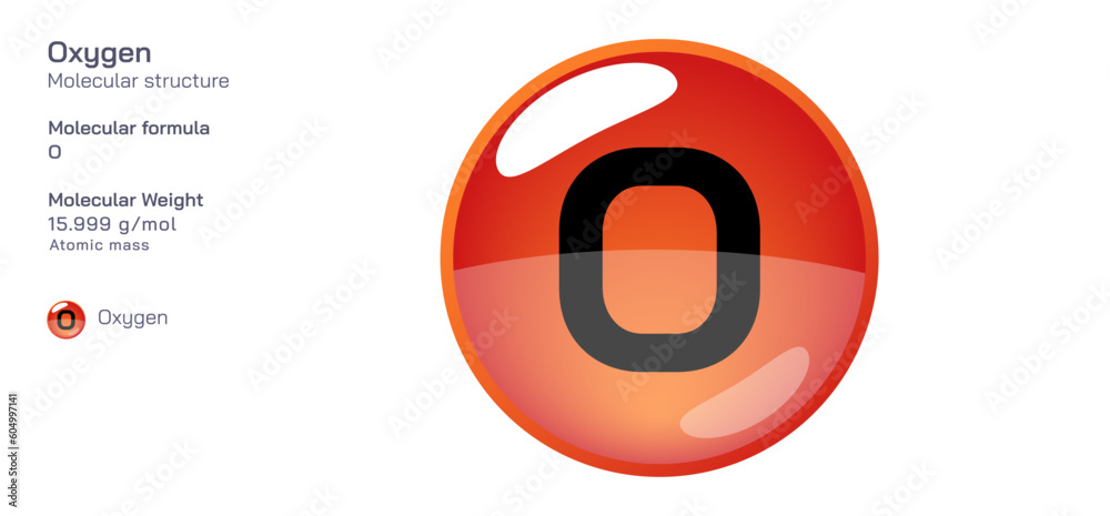 Image vectorielle Stock oxygen molecular structure formula. Periodic ...