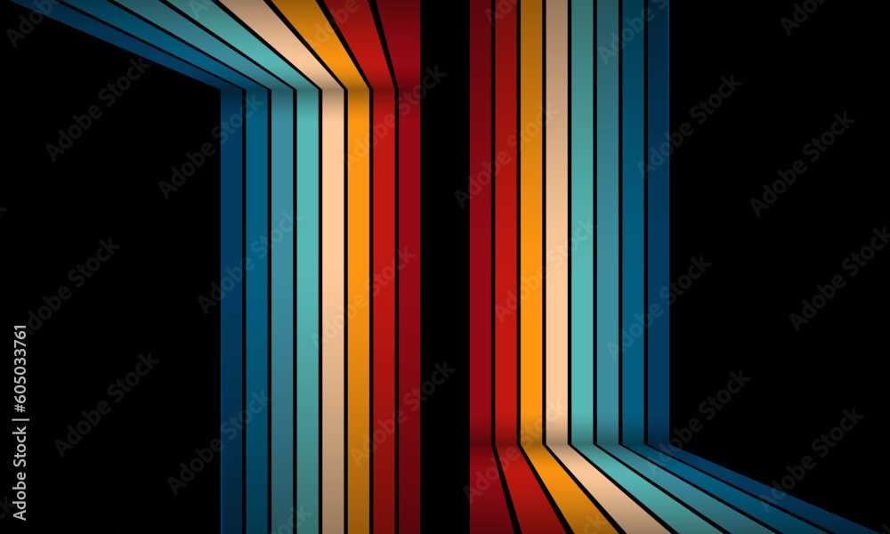 Vintage Striped Backgrounds, Posters, Banner Samples, Retro Colors from ...