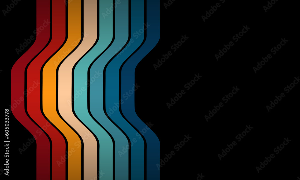 Vintage Striped Backgrounds, Posters, Banner Samples, Retro Colors from ...