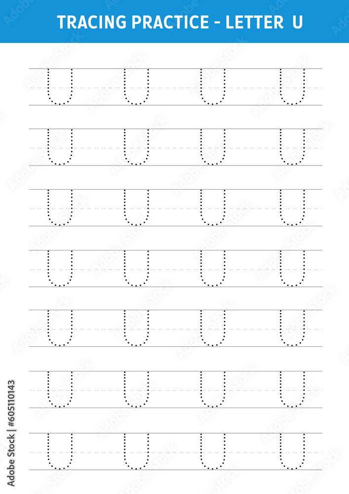 Alphabet Letter U Tracing Worksheet.Alphabet letters tracing worksheet ...
