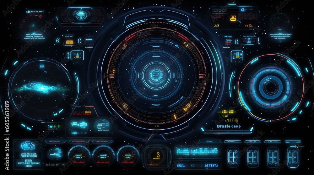 HUD round frames and borders. Hud,GUI for game background design ...