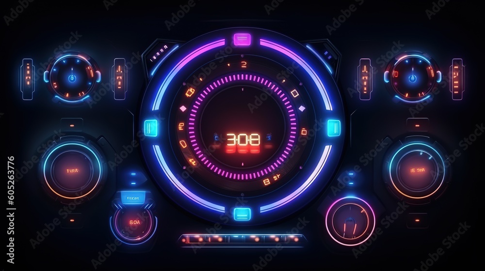 Infographics Elements Set for HUD Sci Fi Interfaces. Hud,GUI for game background design ...