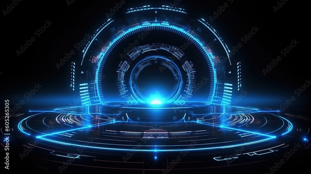 Illustration Stock Abstract technology ui futuristic concept hud ...