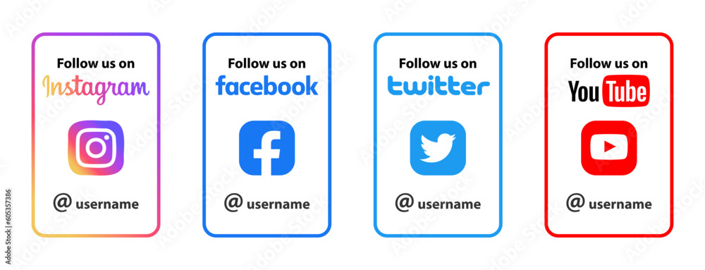 Social Media Icons,Facebook,Instagram,Twitter ,YouTube ,LinkedIn and ...