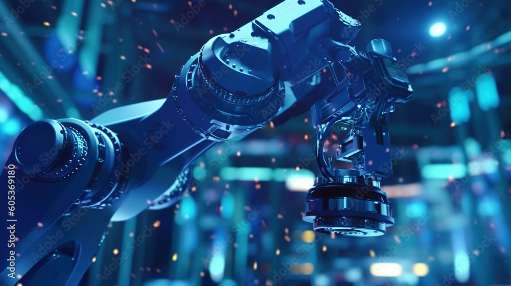 Robotic arm and communication network concept for innovation process ...