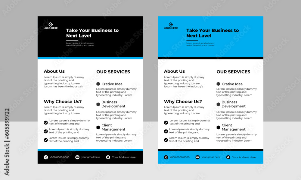 Brochure and poster flyer design template vector vector illustration ...