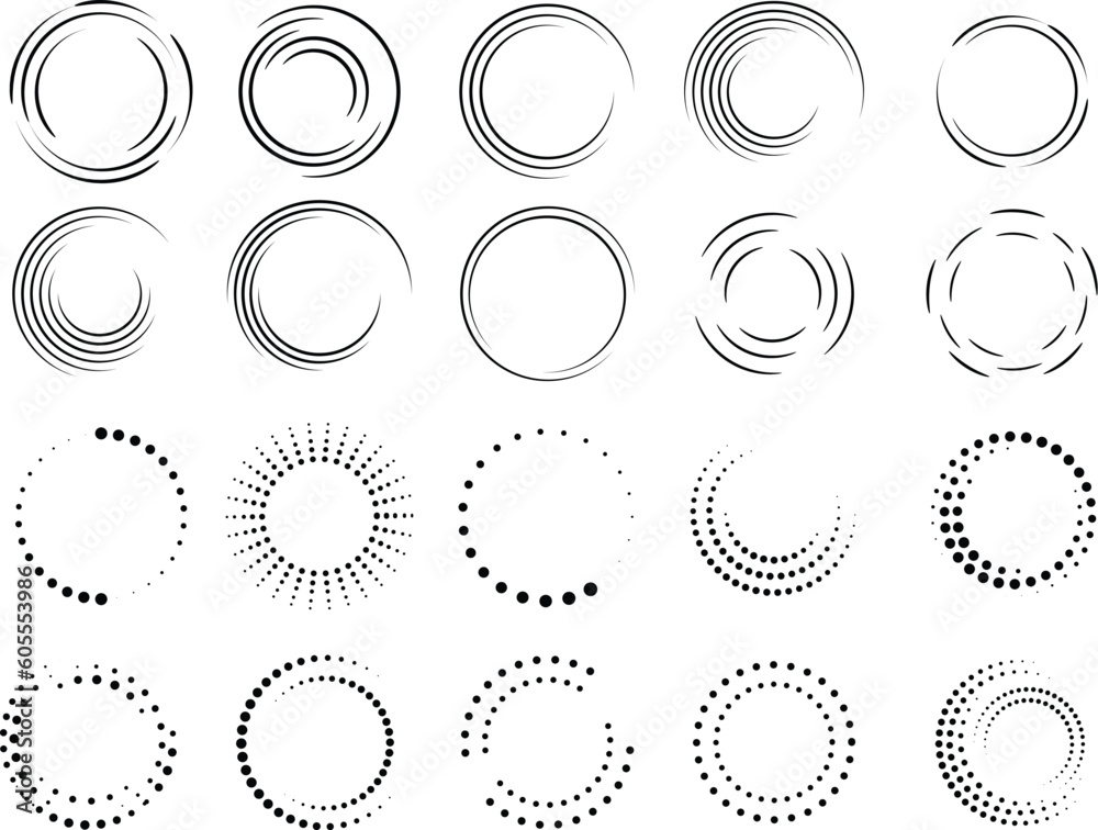 circle icon halftone dots in circle form. round logo . vector dotted frame . Half tones design ...