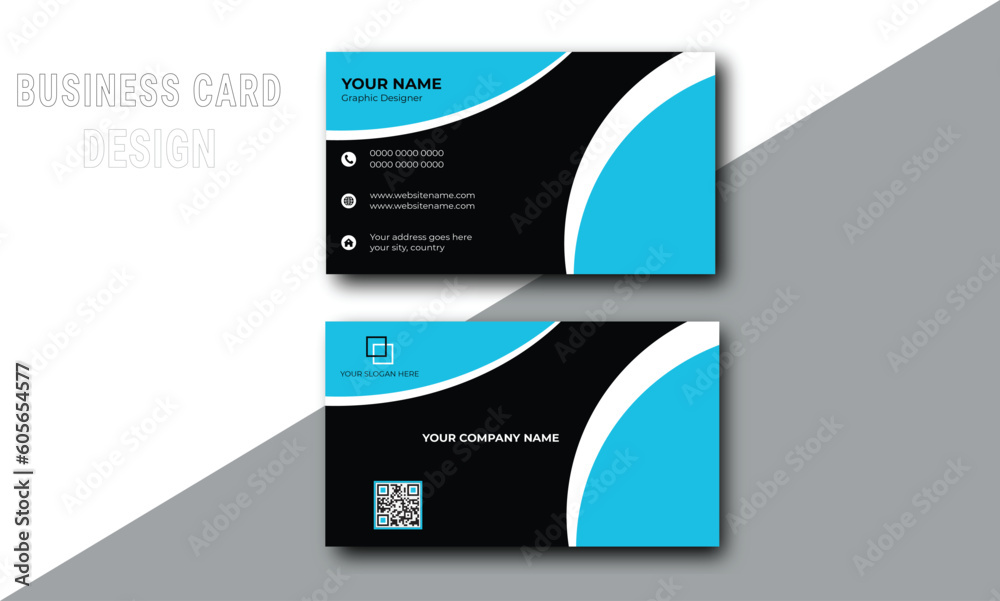Modern and simple business card design professional business card ...