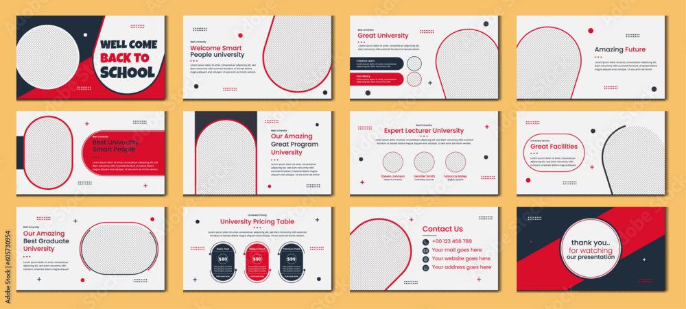 Education PowerPoint presentation slides template design. School ...