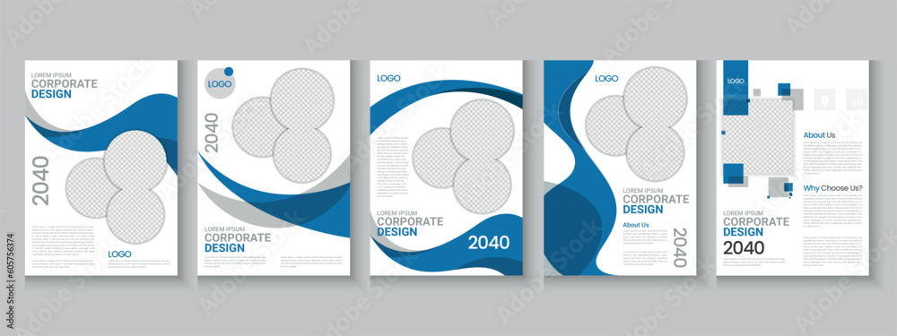 Flyer collection, flyer bundle, flyer set, brochure set, annual report ...