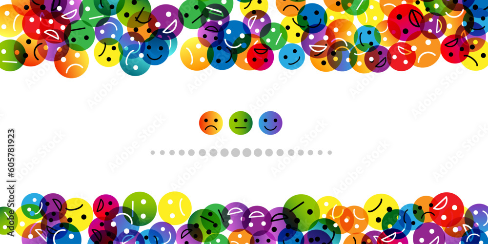 Emotion conceptual vector. Illustration with decoration elements from ...