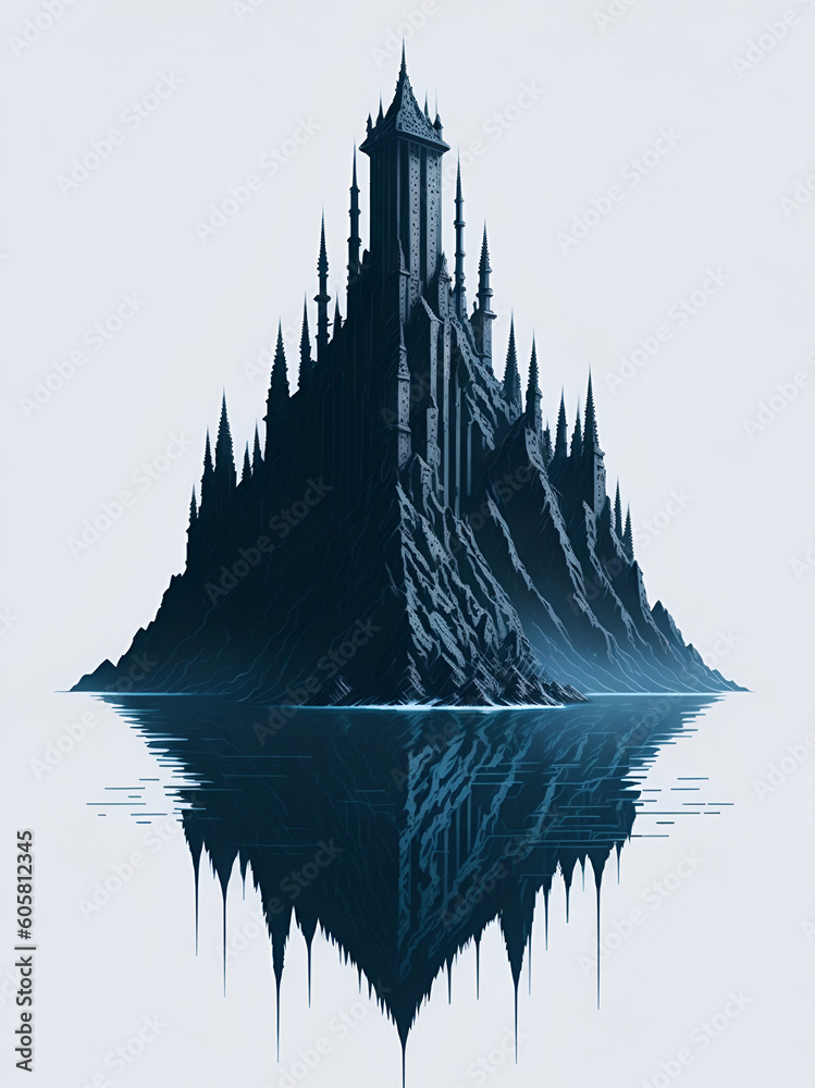 Cartoon watchtower. AI generated illustration Stock Illustration ...