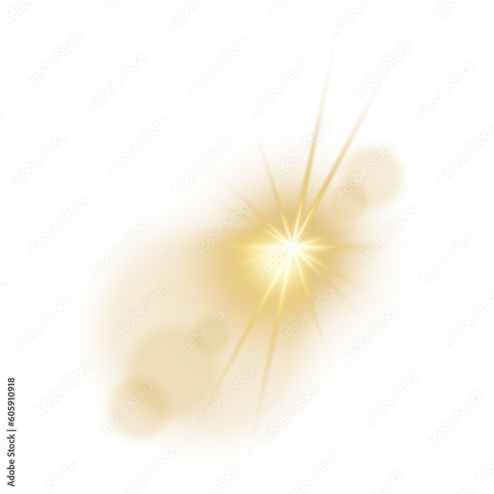 Flashes of light rays. Glow, radiance, glitter effect. A collection of ...