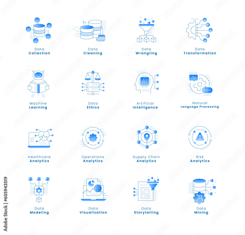 Data Processing Icons - A Set of High-Quality Icons for Data Processing ...