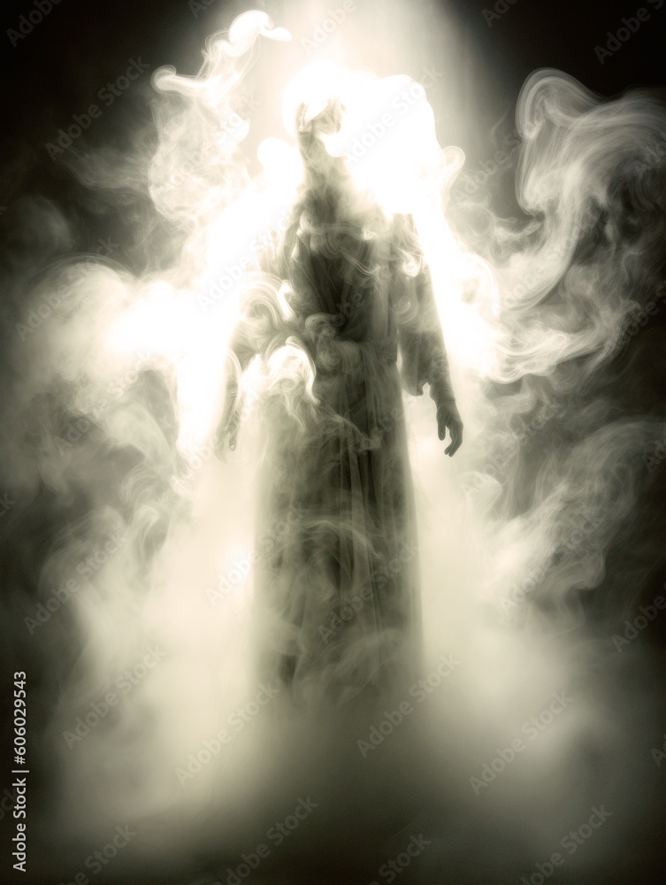 I think i saw a ghost Emerging from the darkness, a ghostly figure ...
