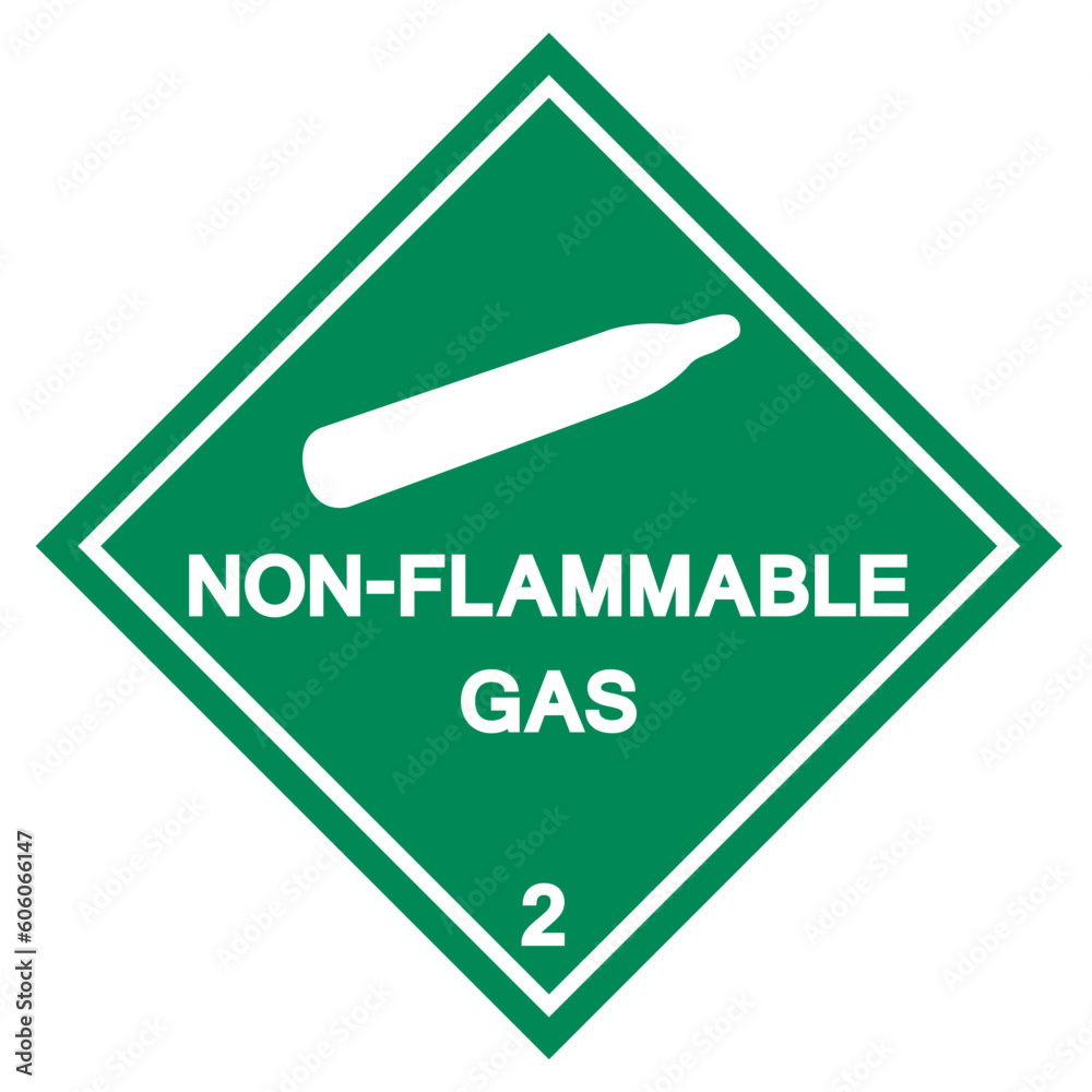 Non-Flammable Gas Symbol Sign ,Vector Illustration, Isolate On White ...