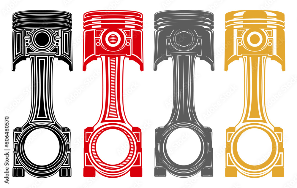piston engine vector