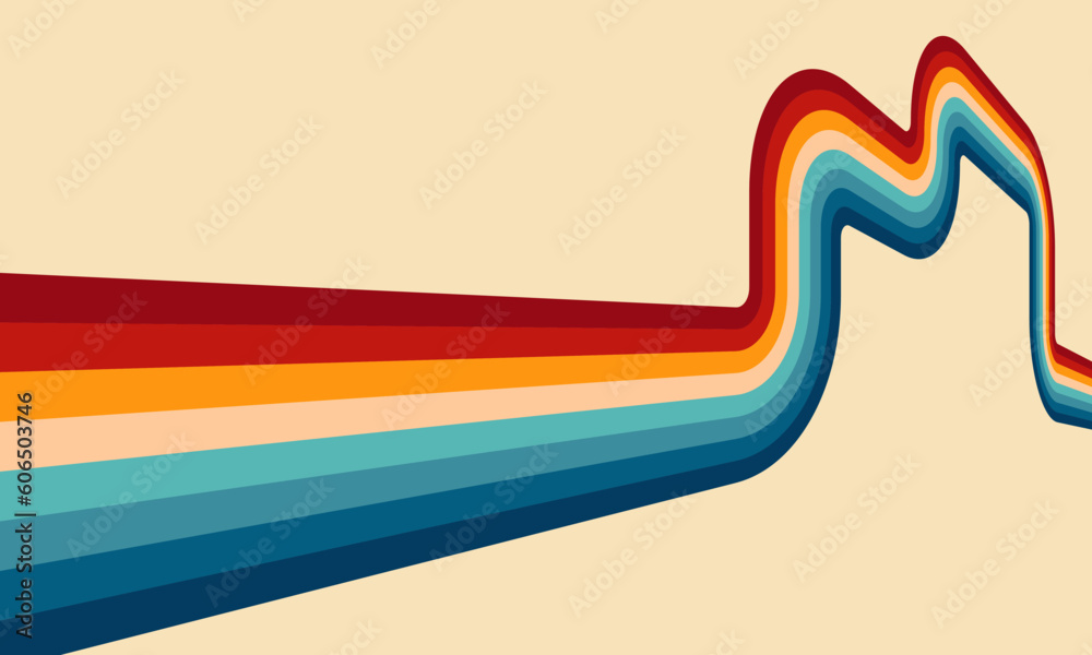 Vintage Striped Backgrounds, Posters, Banner Samples, Retro Colors from ...