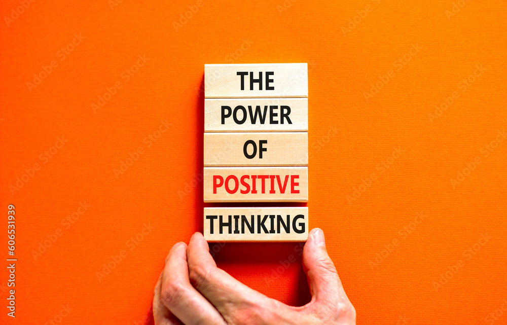 Positive thinking symbol. Concept words The power of positive thinking ...