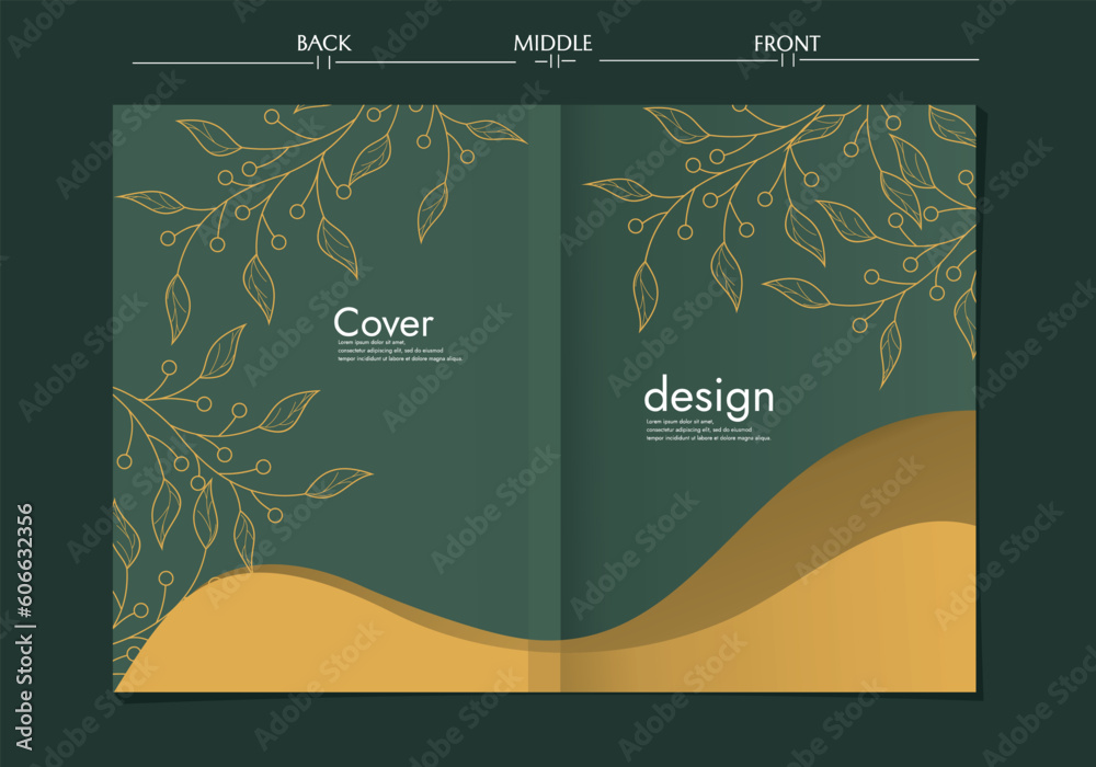 Image vectorielle Stock set of book cover templates with hand drawn ...