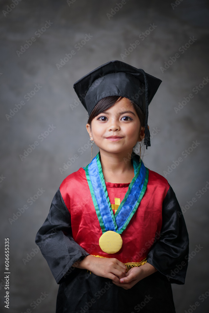 Indonesian children wearing gown standing and smiling at camera ...