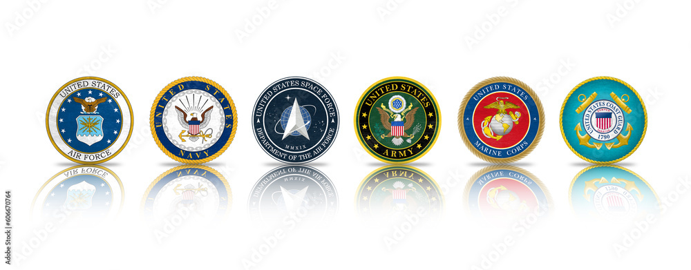 United States Armed Forces emblems Stock Photo | Adobe Stock