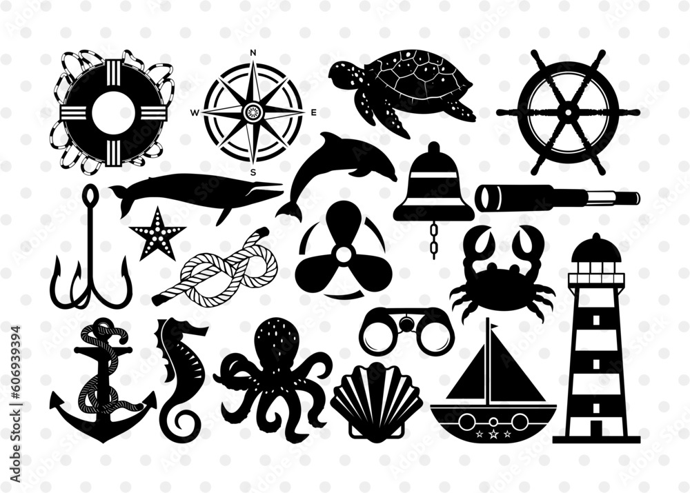 Стоковое векторное изображение «Nautical SVG Cut Files, Nautical ...
