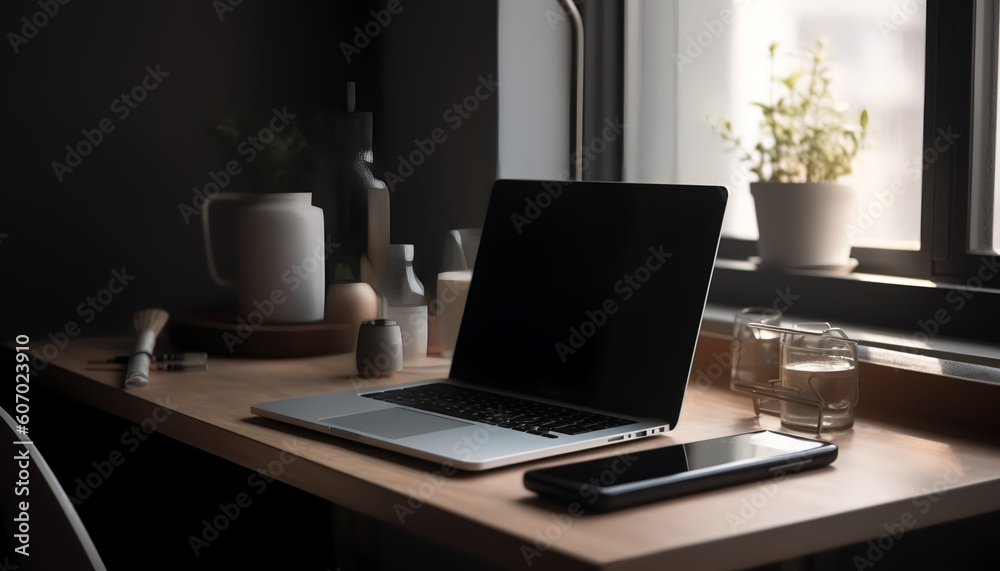 Welcome to the home office desk, where a laptop screen becomes your ...