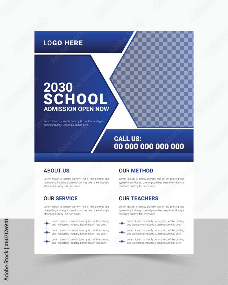 Kids, Children, Child School Admission Flyer Template, Layout Design ...