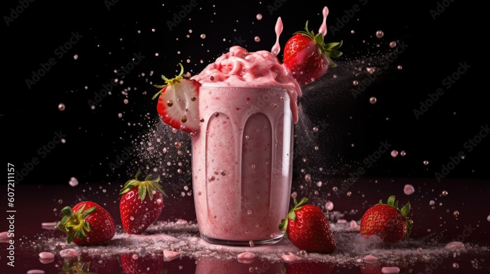 Strawberry Milkshake high end food photography - food photography ...