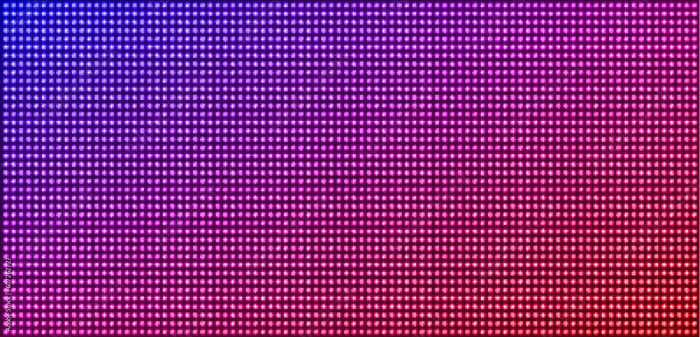 Led screen background with pattern of dot lights. Wall video panel with ...