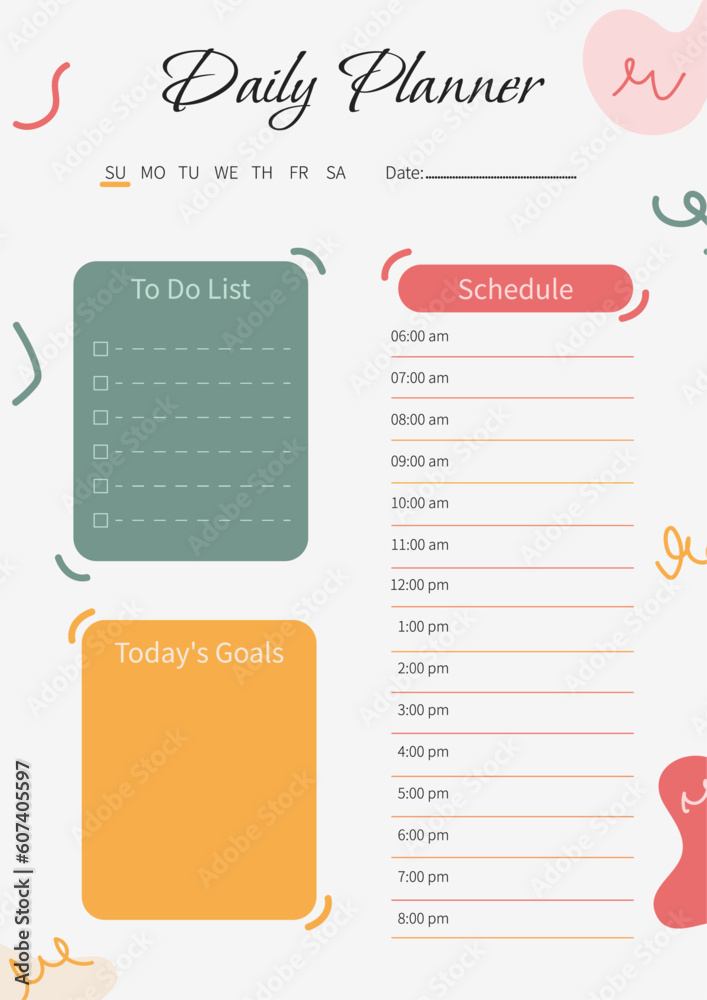minimalist planners. Daily, weekly, monthly planner template. Cute and ...