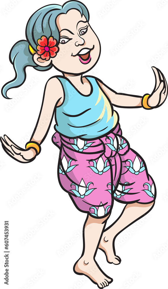 Thai traditional dance, Thai children, Thai cartoons. pop art retro ...