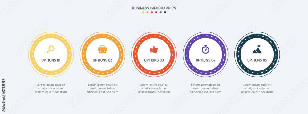 Timeline infographic with infochart. Modern presentation template with ...