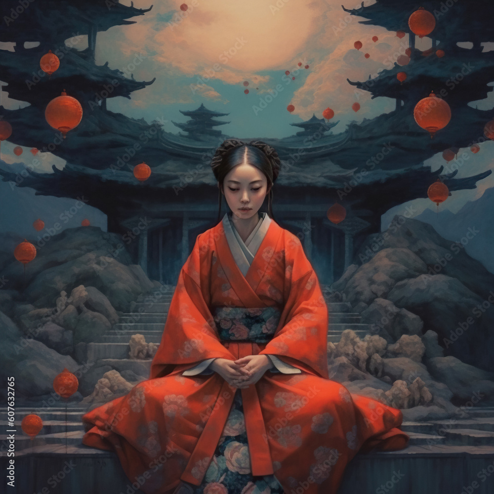 Japan Style Digital Art. A Blend of Modern and Traditional Aesthetics ...