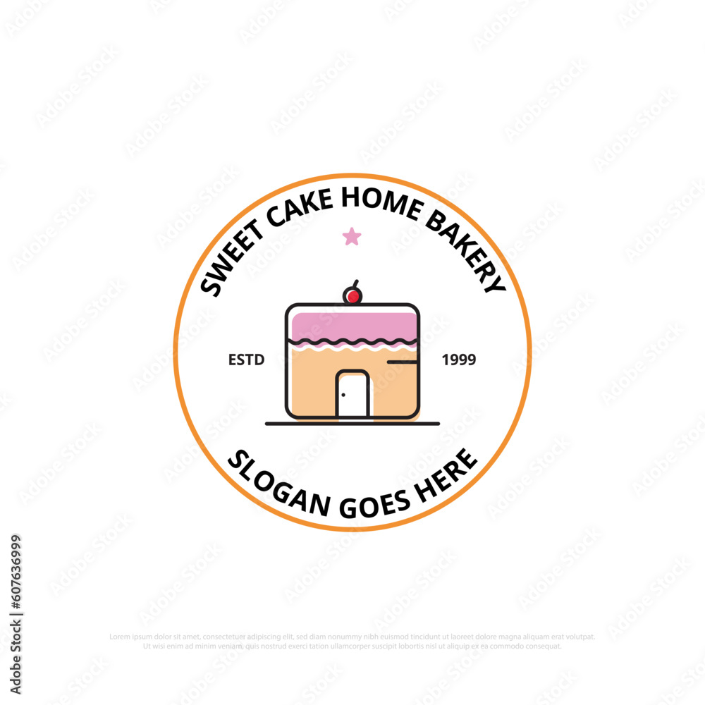 Bakery Homemade logo design vector,sweet cake vector illustration best ...