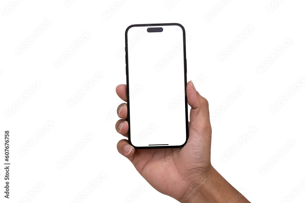 Mockup iphone 15 hand - clipping path , Studio shot of Smartphone ...