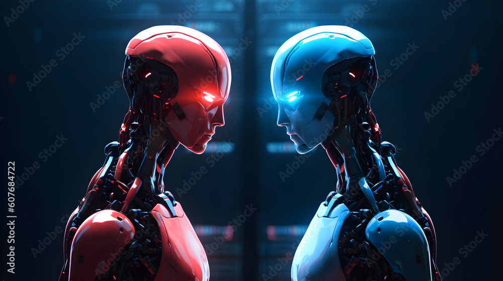 Competition of AI Artificial Intelligence technology business concept ...