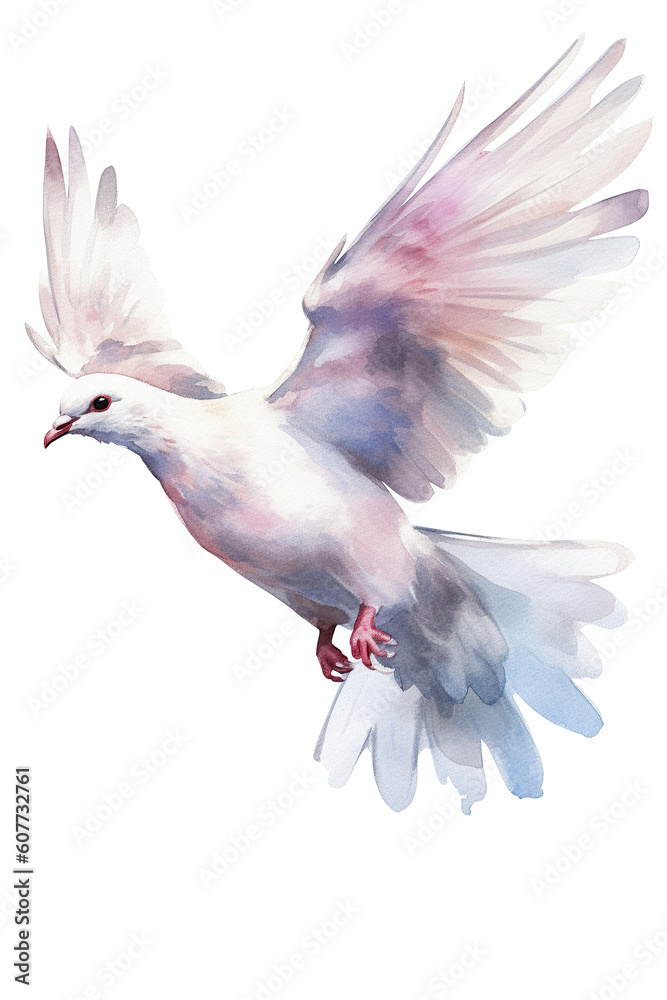dove watercolor clipart cute isolated on white background Stock ...